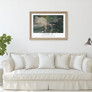 PSALM 42 - as the Deer Scripture Wall Art | PRINTABLE Psalm 42 Bible ...