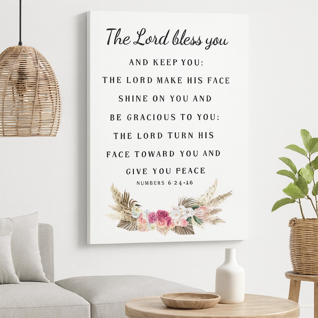 The Blessing - the Lord's Blessing Canvas | the Lord Bless You and Keep ...