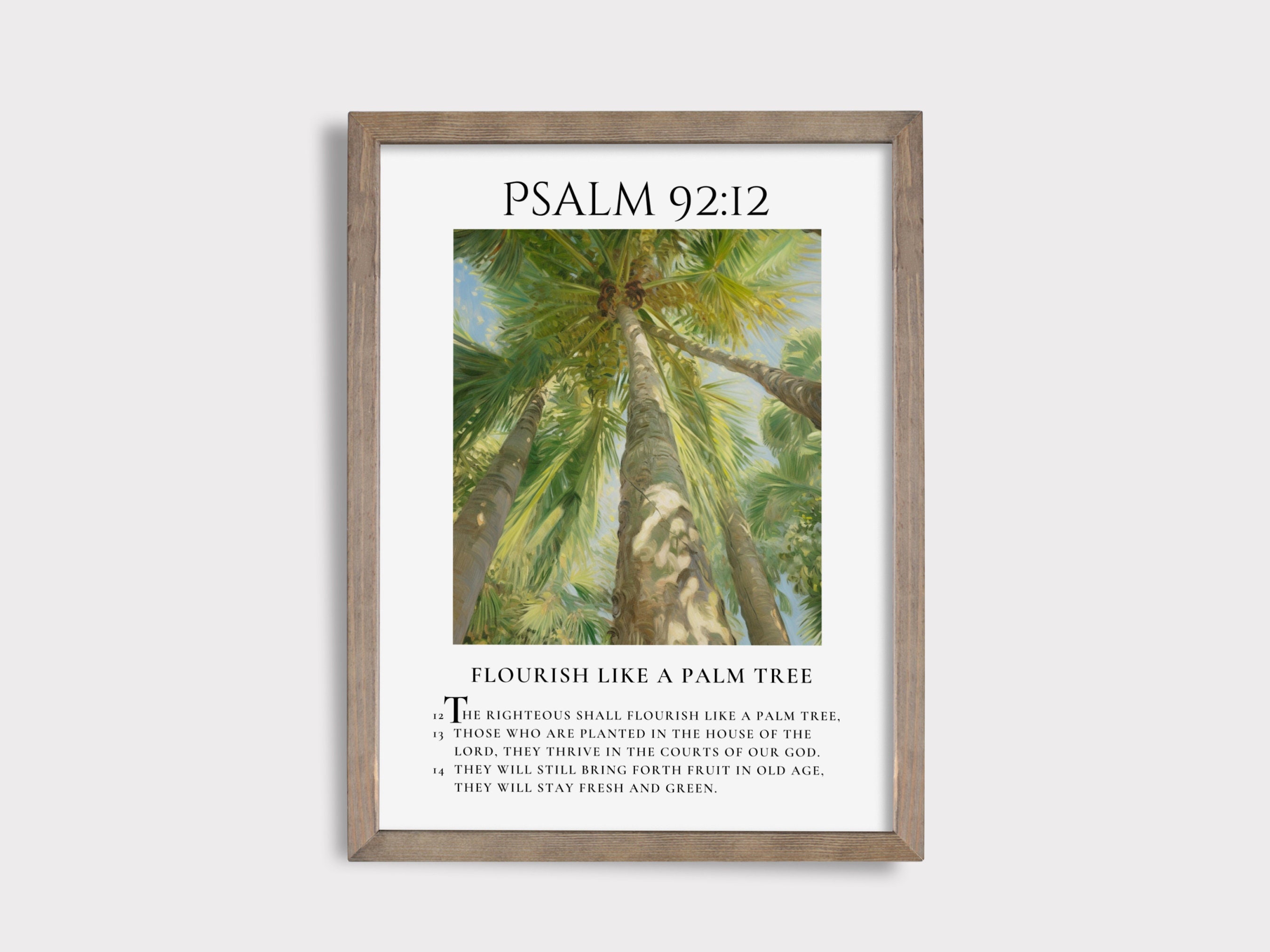 A Psalm and A Palm Wall Art Psalm Bible Verse Wall Art Print Scripture ...