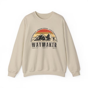 WAYMAKER - Miracle Worker Promise Keeper Sweatshirt | Christian Sweater ...