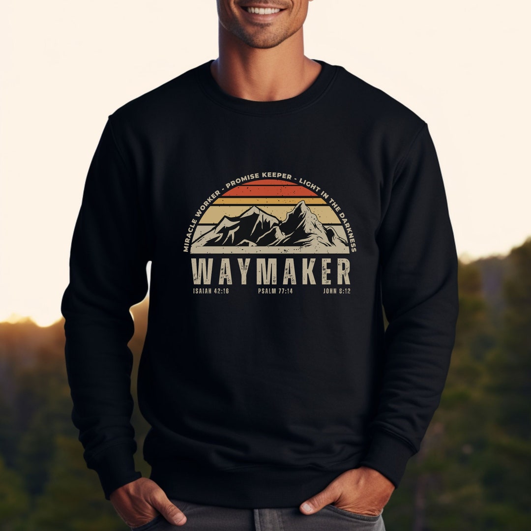 WAYMAKER - Miracle Worker Promise Keeper Sweatshirt | Christian Sweater ...