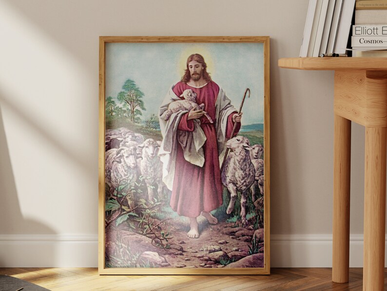 Vintage Art the LORD is My Good Shepherd Jesus Christ Wall Art Print ... Vintage Art the LORD is My Good Shepherd Jesus Christ Wall Art Print ...