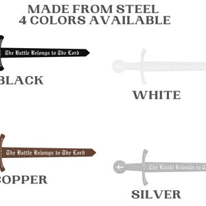 Metal Sword Art - the Battle Belongs to the Lord | Christian Metal Wall ...