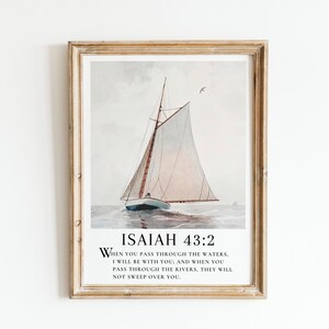 Isaiah 43:2 Bible Verse Wall Art PRINTABLE Scripture Wall - Etsy