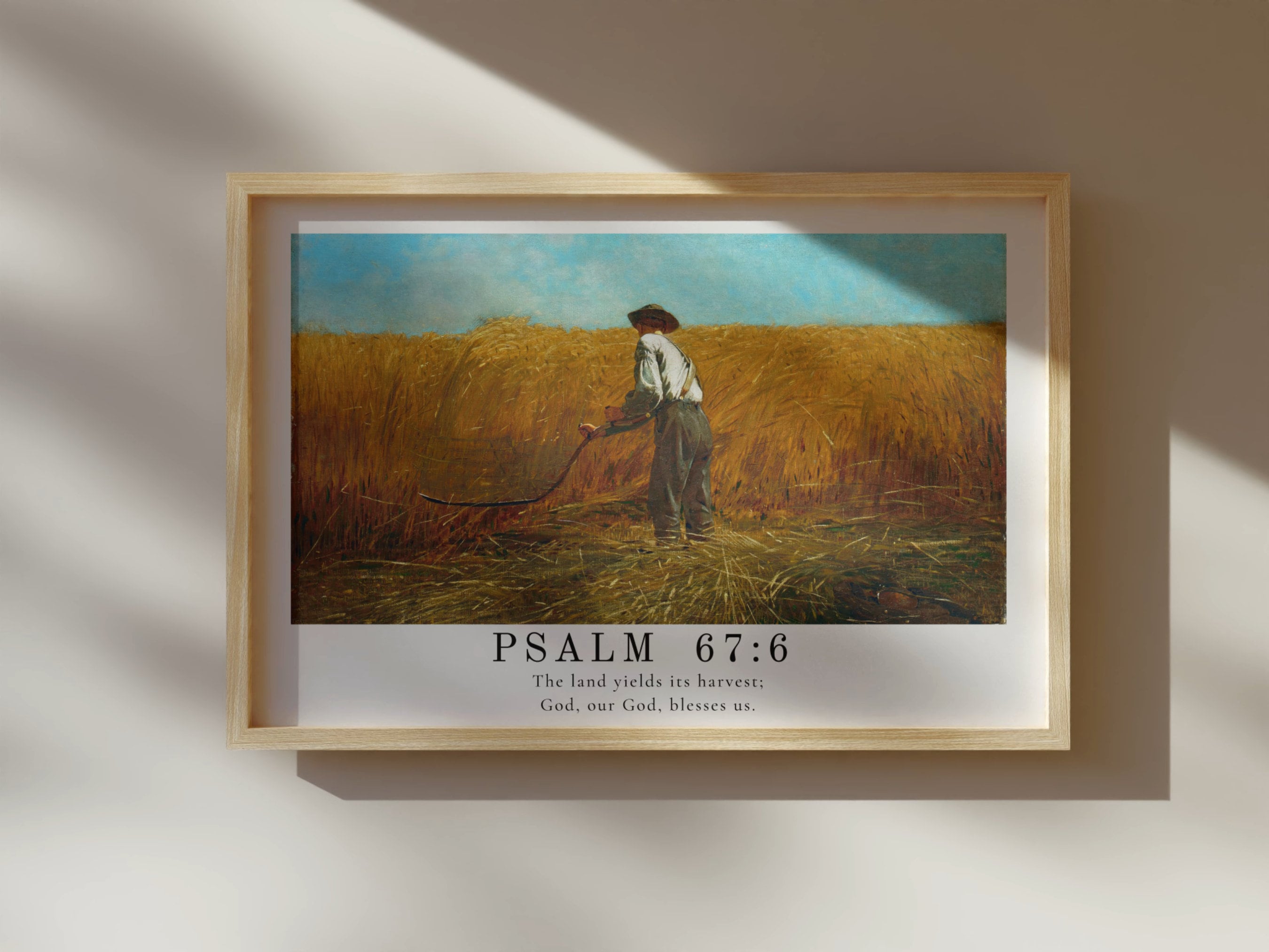 Blessings on the Farm, Vintage Farm Painting and Bible Verse for ...