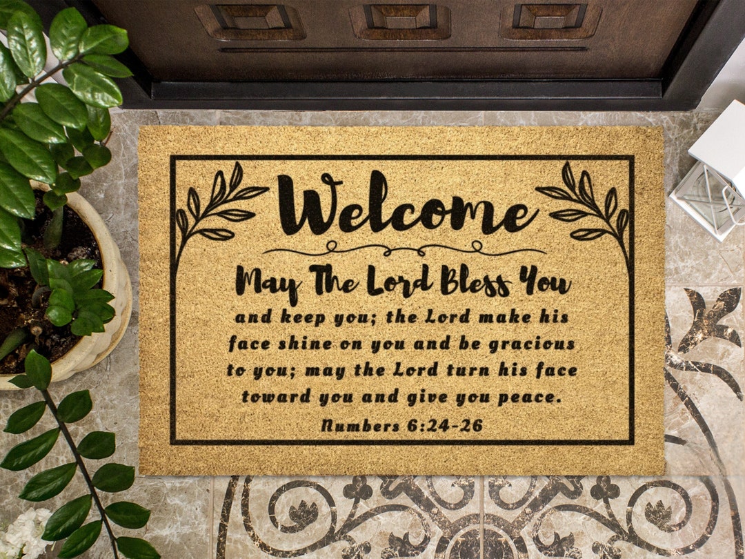 May the Lord Bless You - Welcome Doormat | Christian Doormat ...