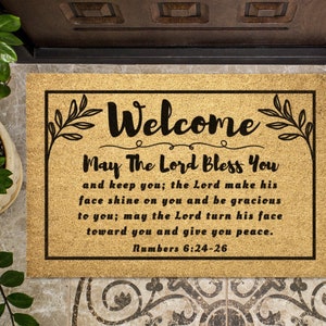 May the Lord Bless You - Welcome Doormat | Christian Doormat ...