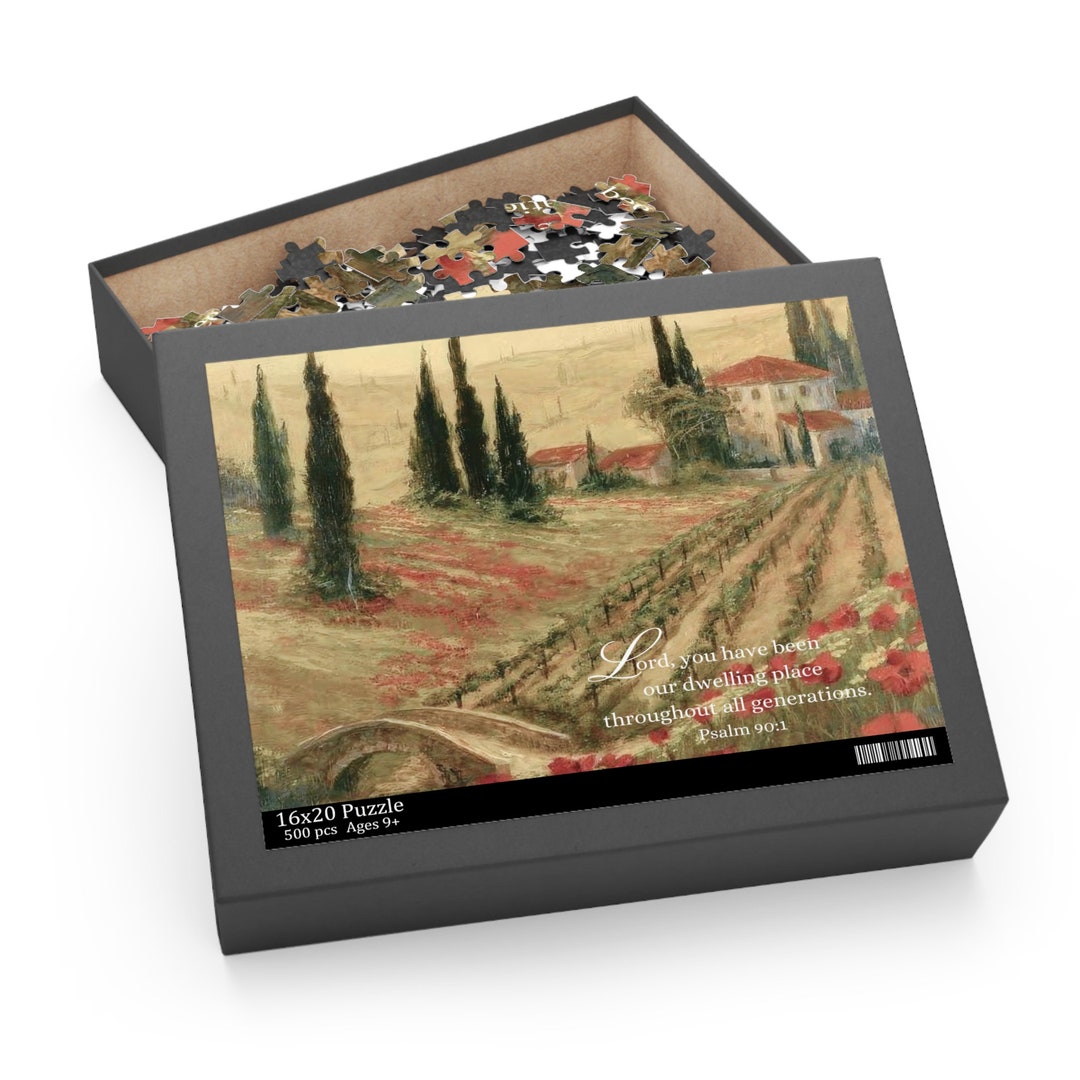 Bible Verse Puzzle - Psalm 90 | Scripture Puzzle, Tuscany Landscape ...