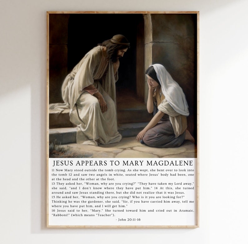 Christian Wall Art - Jesus Appears to Mary Magdalene After the ...