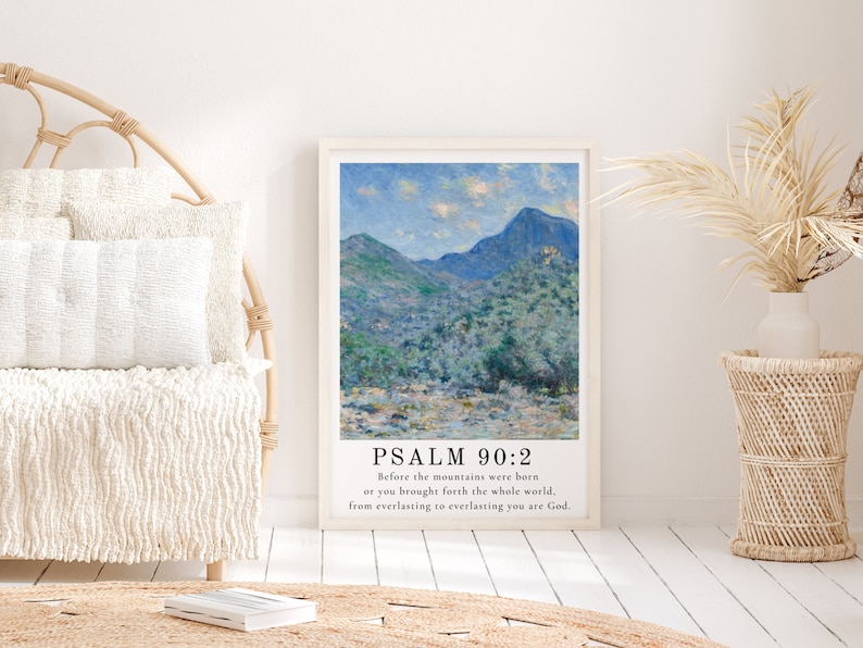 Psalm 90:2 Bible Poster Art for Framing Christian Decor - Etsy