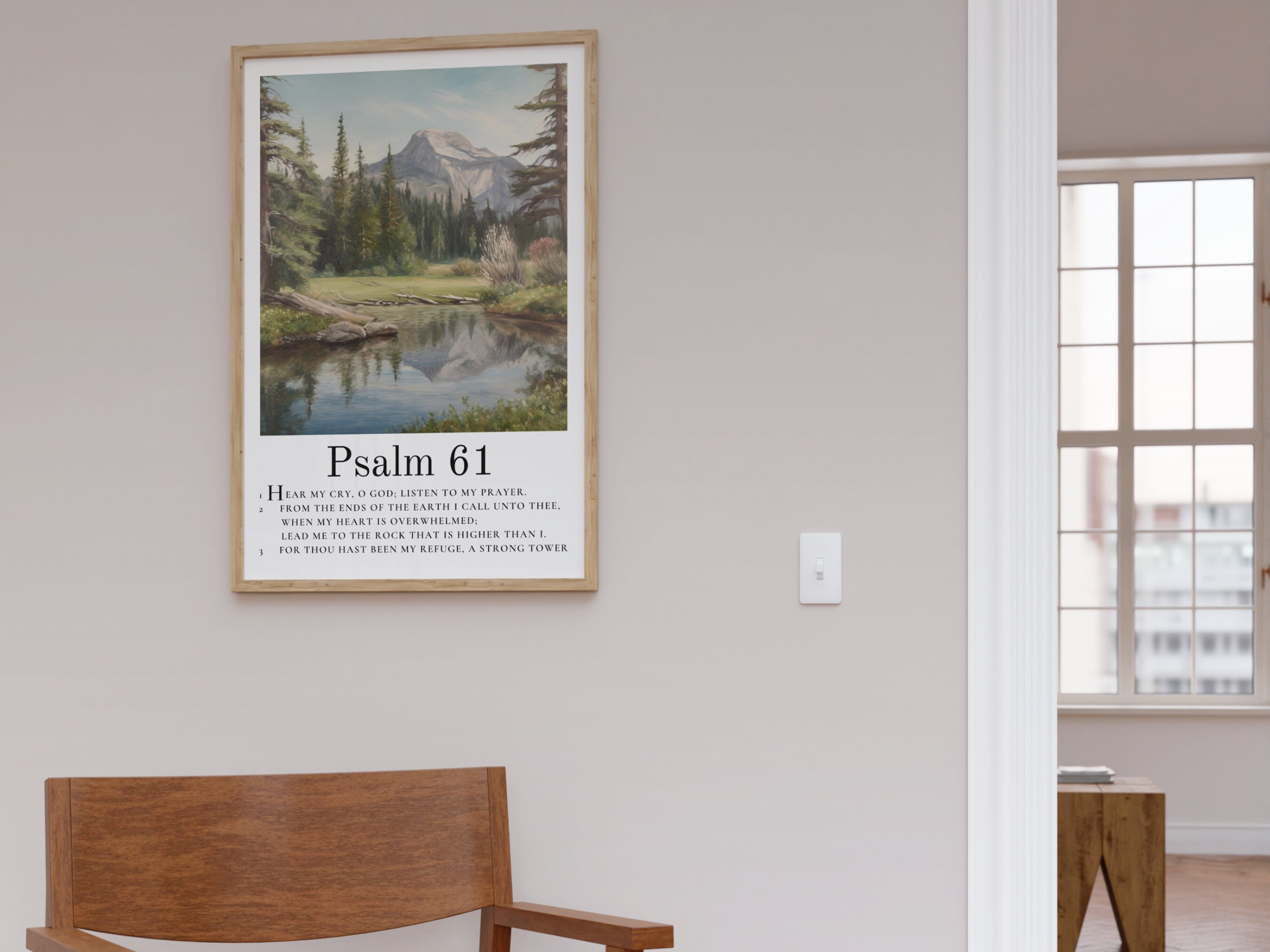 Lead Me to the Rock Psalm 61 Mountain Painting With Psalm - Etsy