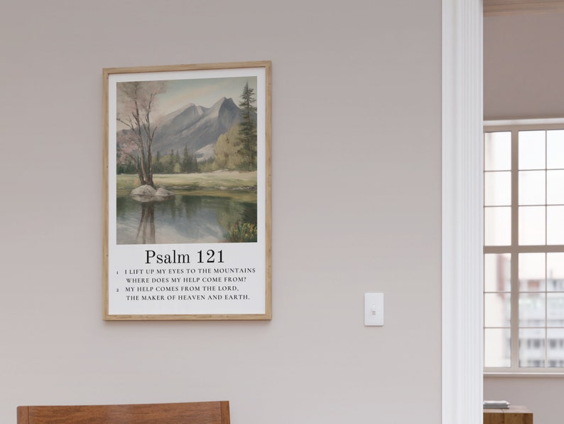 PRINTABLE Psalm 121 Scripture Verse Wall Art | Bible Verse Wall Decor ...