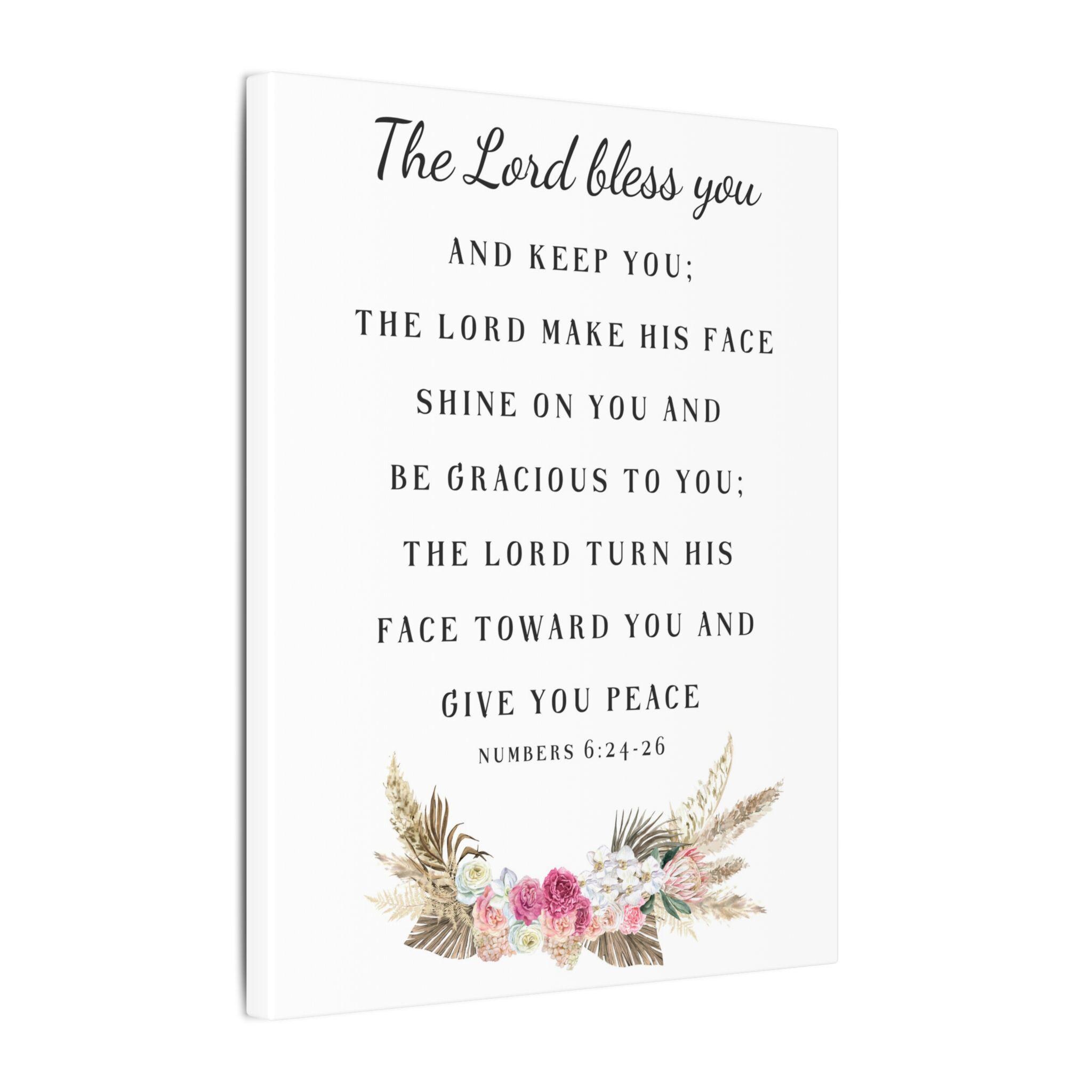 The Blessing - the Lord's Blessing Canvas | the Lord Bless You and Keep ...