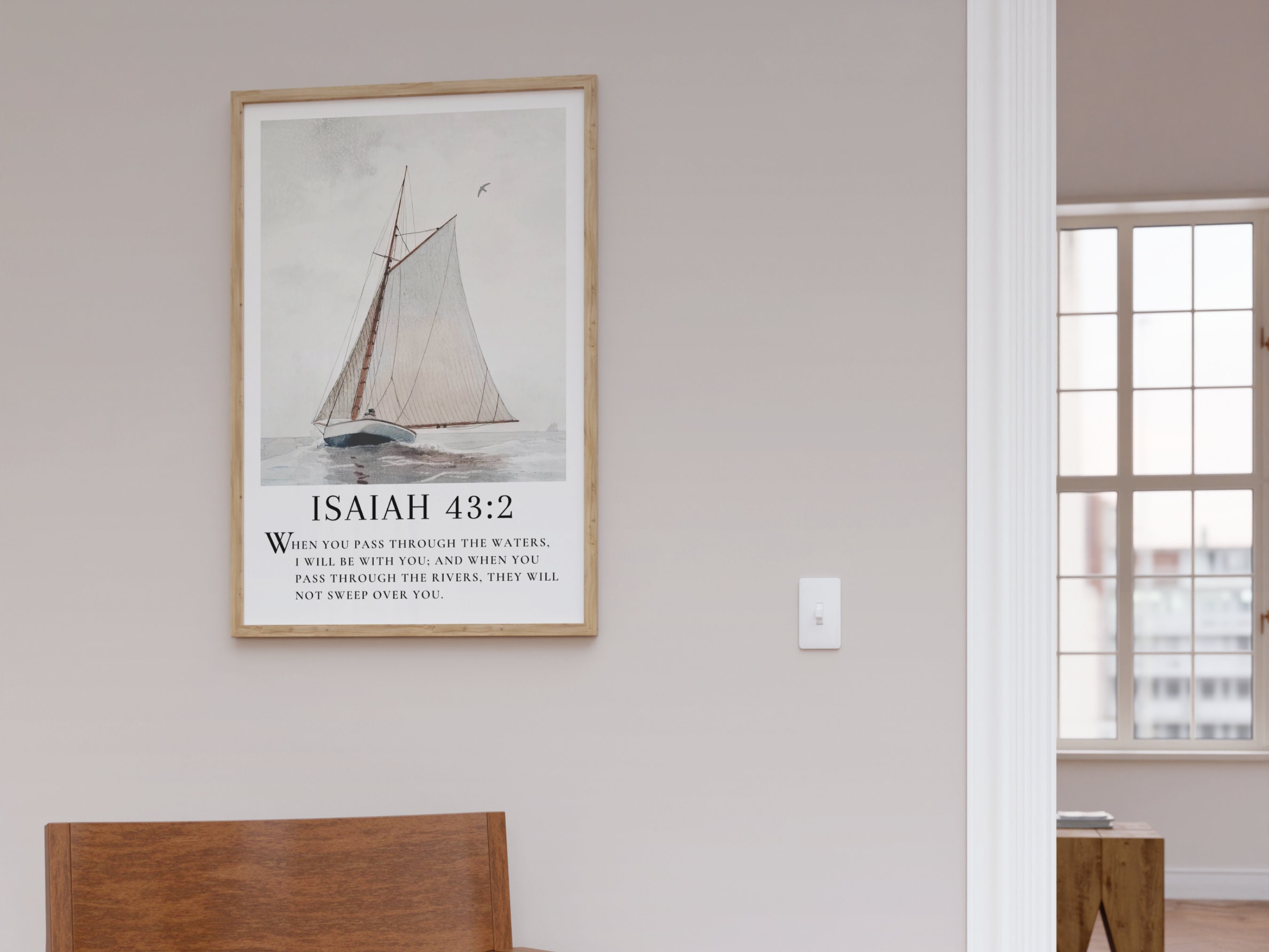 Isaiah 43:2 Bible Verse Wall Art PRINTABLE Scripture Wall - Etsy