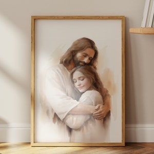 Embrace of Christ - Love of Jesus Christ | Christ's Embrace Painting ...