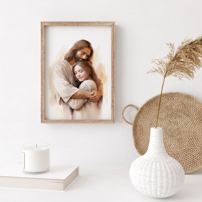 Embrace of Christ - Love of Jesus Christ | Christ's Embrace Painting ...