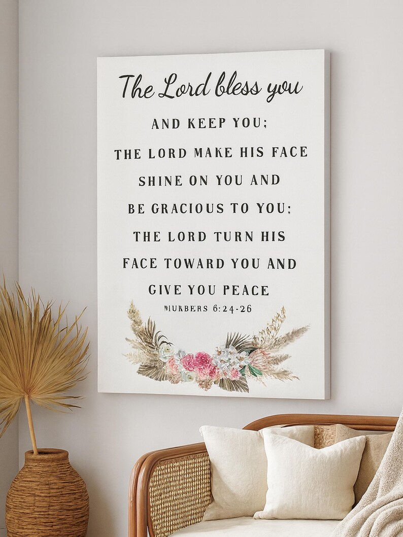The Blessing - the Lord's Blessing Canvas | the Lord Bless You and Keep ...