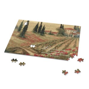 Bible Verse Puzzle - Psalm 90 | Scripture Puzzle, Tuscany Landscape ...