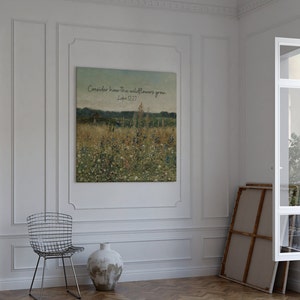 Consider How the Wildflowers Grow - Luke 12 Bible Verse Canvas ...