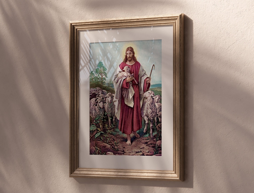 Vintage Art the LORD is My Good Shepherd Jesus Christ Wall Art Print ... Vintage Art the LORD is My Good Shepherd Jesus Christ Wall Art Print ...