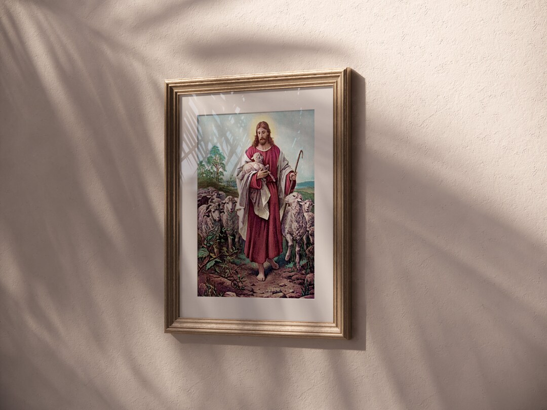 Vintage Art the LORD is My Good Shepherd Jesus Christ Wall - Etsy
