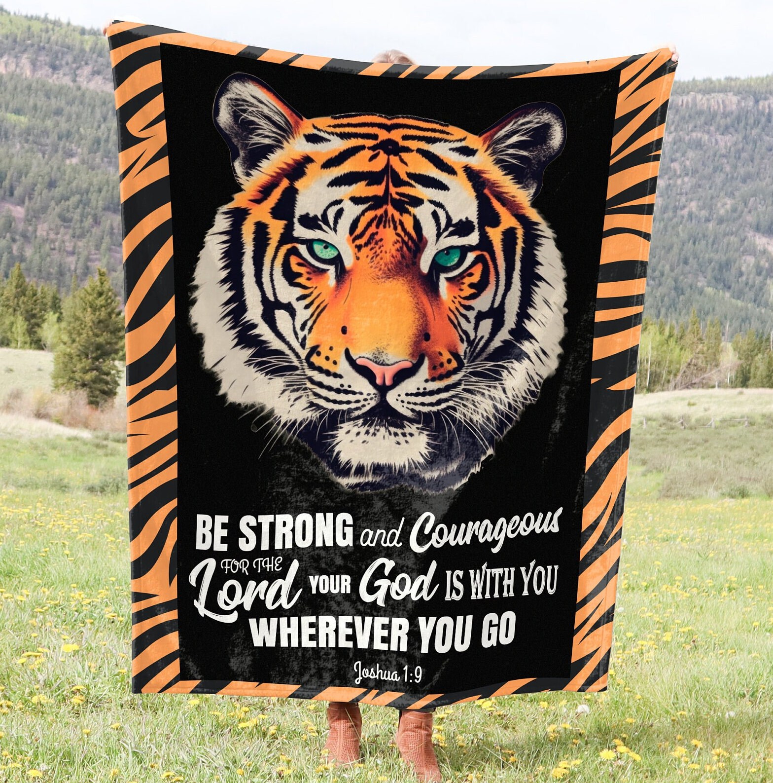 Be Strong and Courageous Joshua 1:9 Bible Verse Blanket - Etsy
