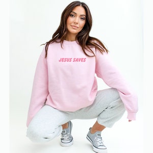 Christian Sweater - Jesus Saves | Jesus Sweatshirt, for God so Loved ...