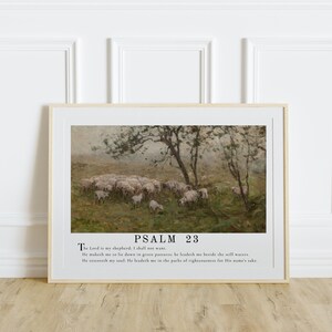 PSALM 23 Wall Art - the Lord is My Shepherd Wall Decor | Christian ...