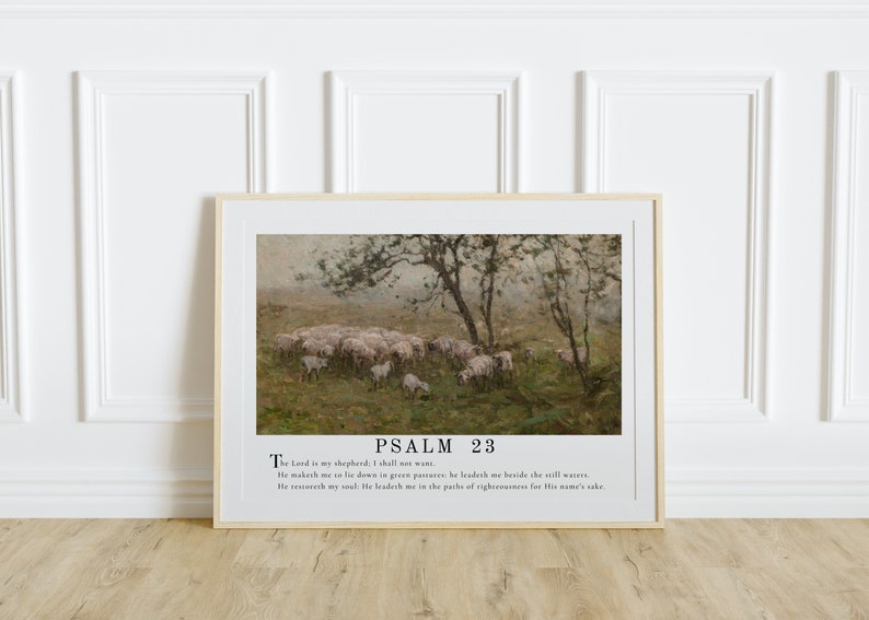 PSALM 23 Wall Art the Lord is My Shepherd Wall Decor - Etsy