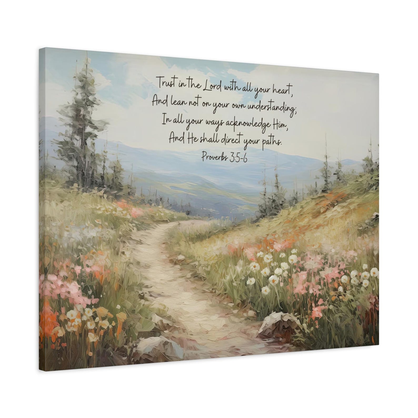 Trust in the Lord Canvas - Direct Your Paths Proverbs 3 Bible Verse ...