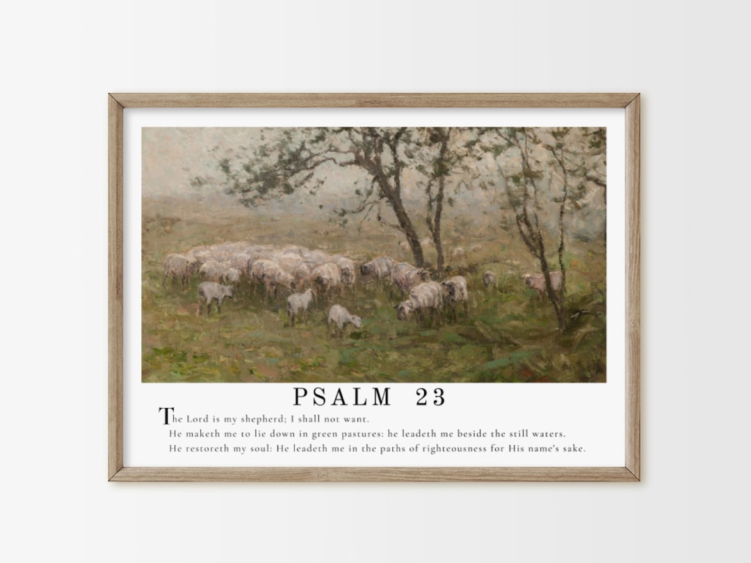 PSALM 23 Wall Art - the Lord is My Shepherd Wall Decor | Christian ...