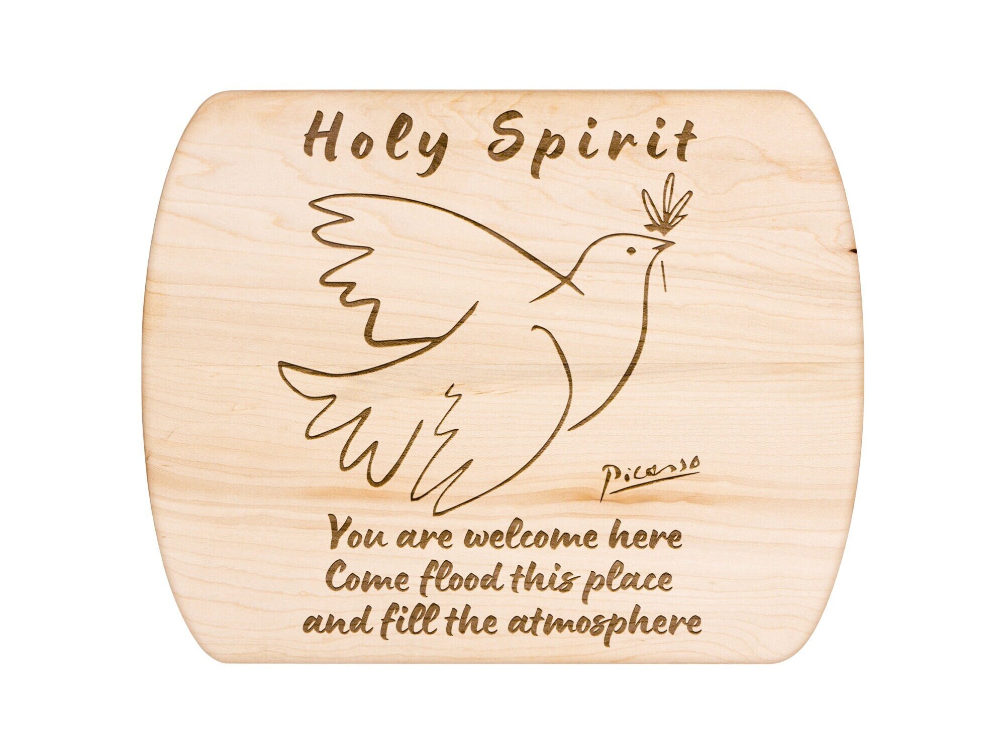Chopping Board - Faith-based Wood Cutting Board | Holy Spirit Dove ...