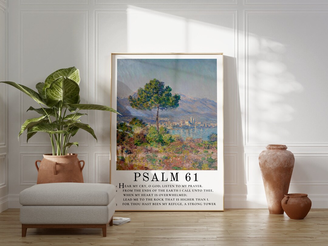 Psalm 61 - Lead Me to the Rock | Vintage Claude Monet Art With Psalm ...