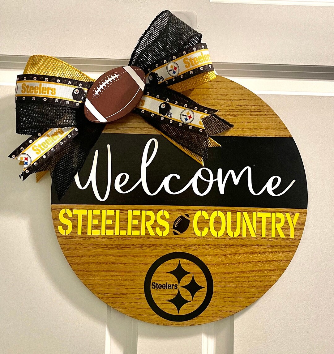 15 Pittsburgh Steelers Wood Sign Football Door Sign NFL - Etsy