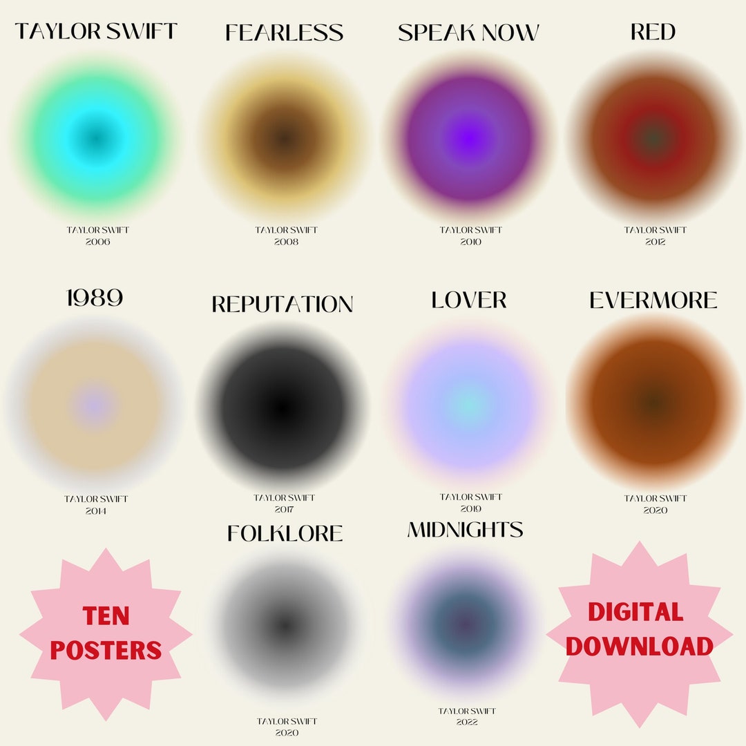 Taylor Swift Poster Bundle, Taylor Swift Bundle, Taylor Swiftie Merch ...