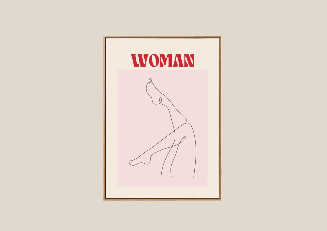 Woman Poster, Female Body Art, Trendy Wall Art Set, Female Line Art ...