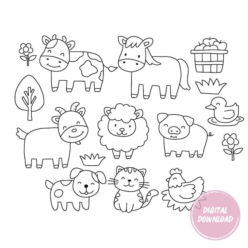 Animal Kingdom Safari Adventure Printable Kids Colouring Pages Cute ...
