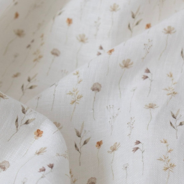 Printed Linen Fabric - Etsy