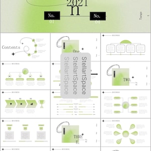 208 Powerpoint Slides Presentation Templates, Colorful Modern Marketing ...