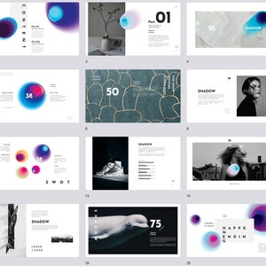 271 Powerpoint Slides Presentation Templates, Minimal Modern Marketing ...