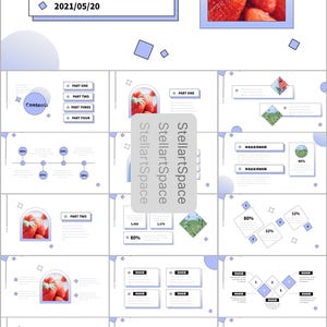 208 Powerpoint Slides Presentation Templates, Colorful Modern Marketing ...