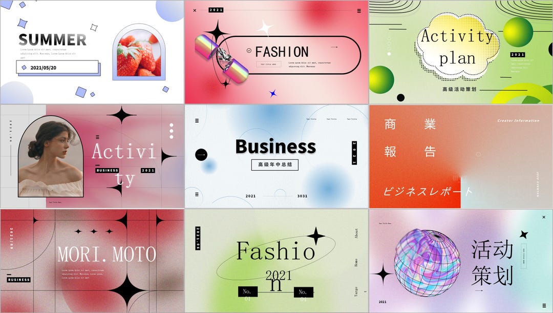 Artsy Powerpoint Presentation Templates, Modern Marketing Pitch Deck ...