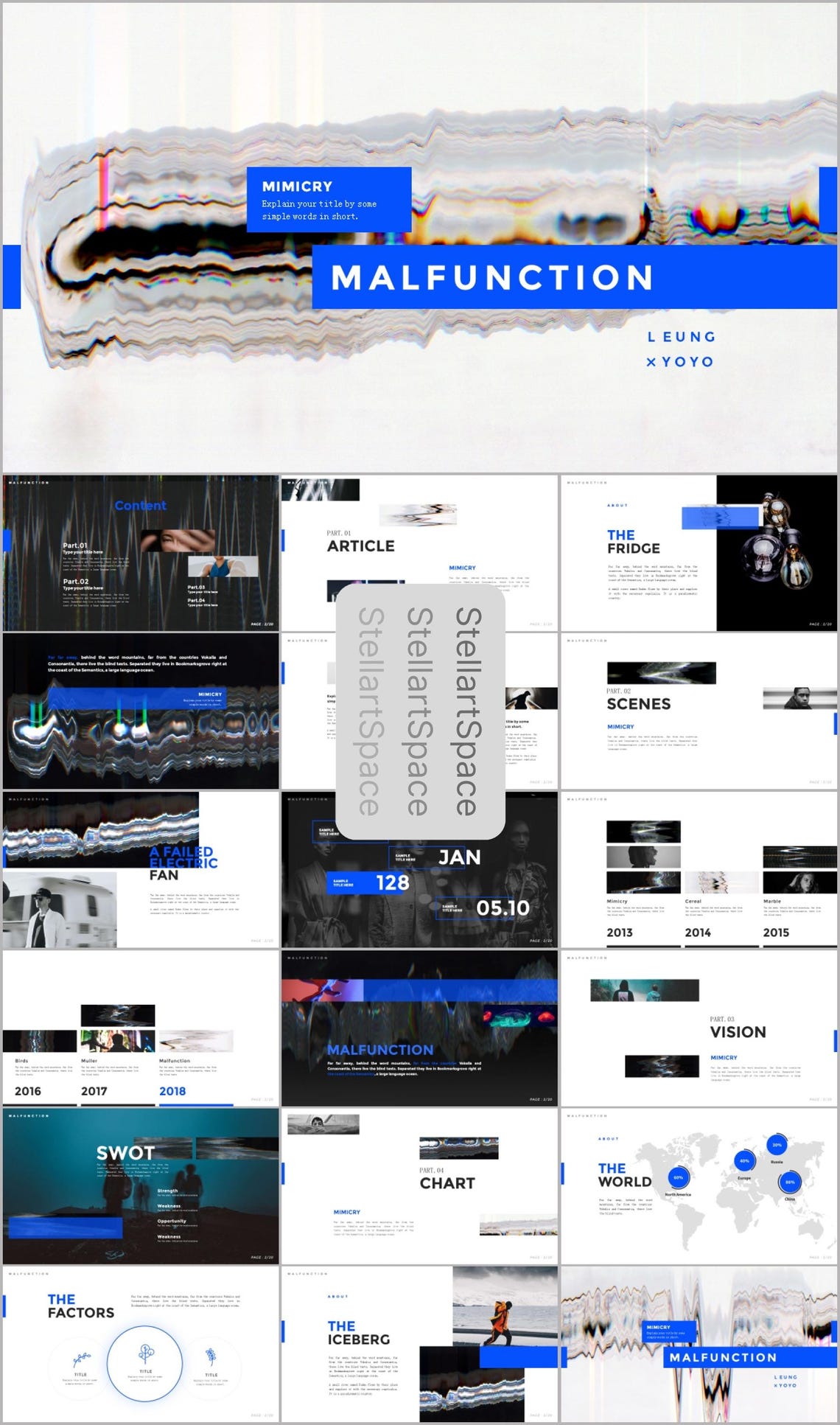 Artsy Neon Powerpoint Templates: Modern Marketing Pitch Deck (PPT ...