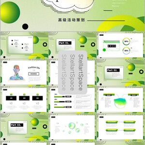 208 Powerpoint Slides Presentation Templates, Colorful Modern Marketing ...
