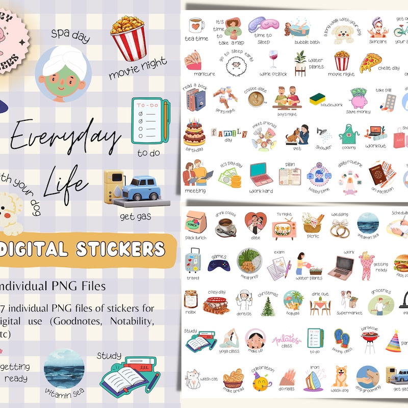 Digital Planner Stickers - Etsy