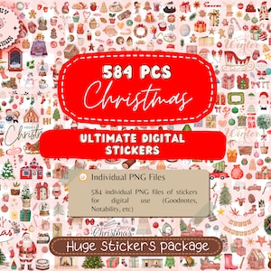 Ultimate Christmas Digital Stickers, Christmas Stickers, Holiday ...