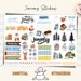Month of January Digital Stickers for Goodnotes, January Pre-cropped ...
