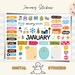 Month of January Digital Stickers for Goodnotes, January Pre-cropped ...