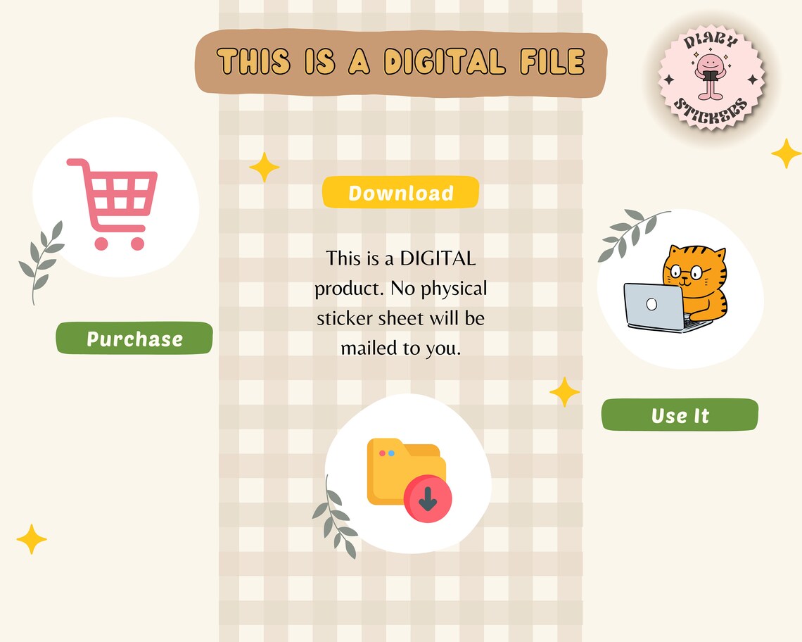 Hello Baby Digital Stickers, Digital Stickers for Planners, Newborn ...