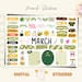 Month of March Digital Stickers for Goodnotes, March Pre-cropped ...